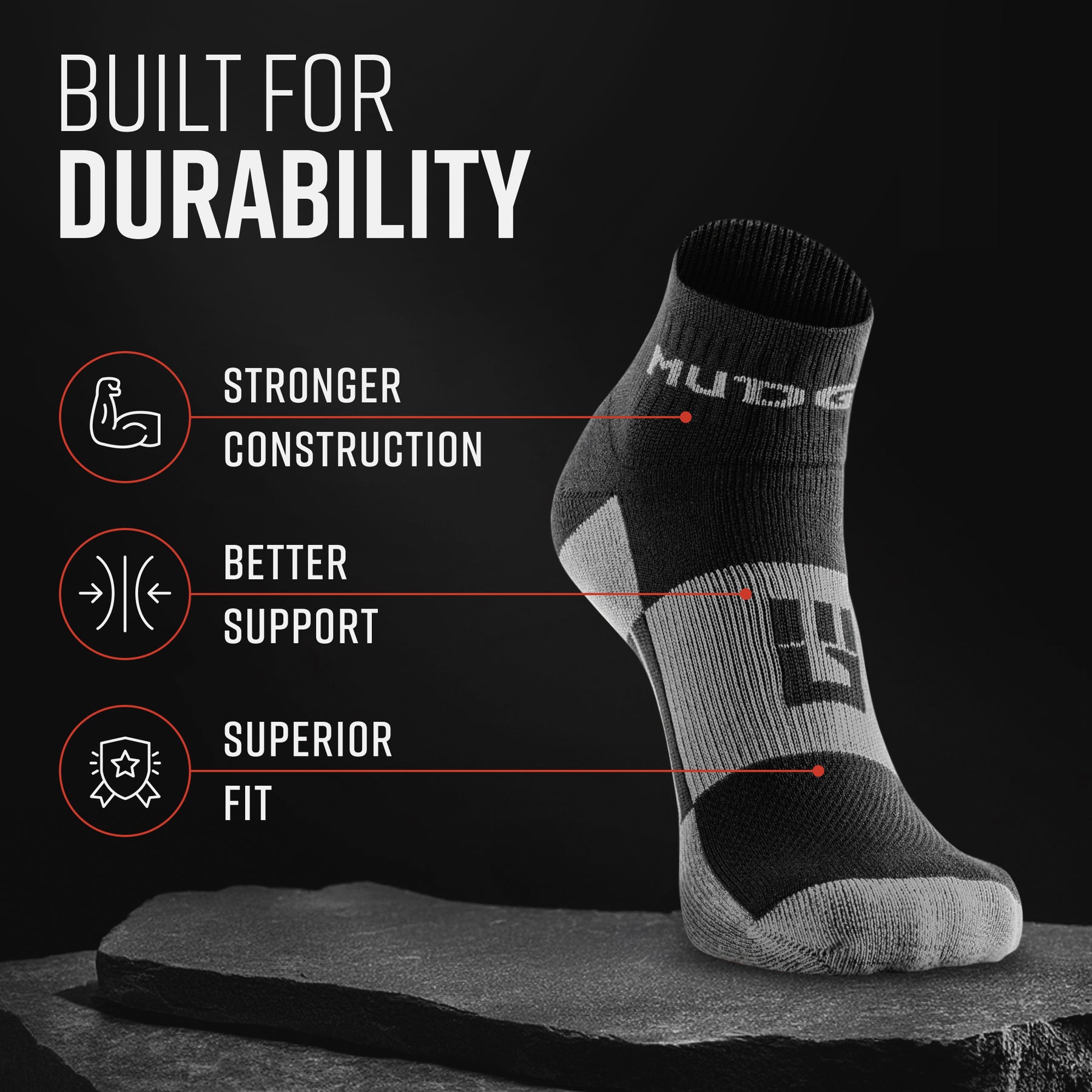 MudGear | Tough Mud Run Socks For Trail Running and Obstacle Races